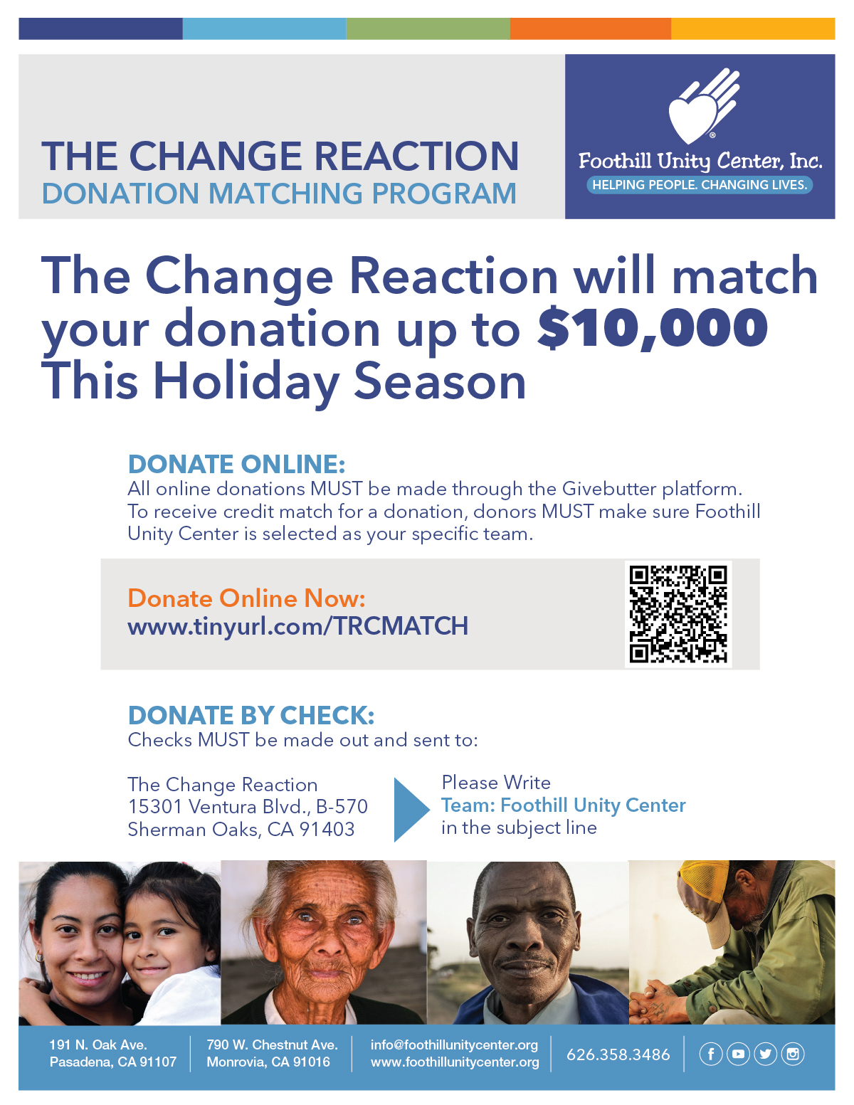 The Change Reaction will match your donation up to $10,000 This Holiday ...